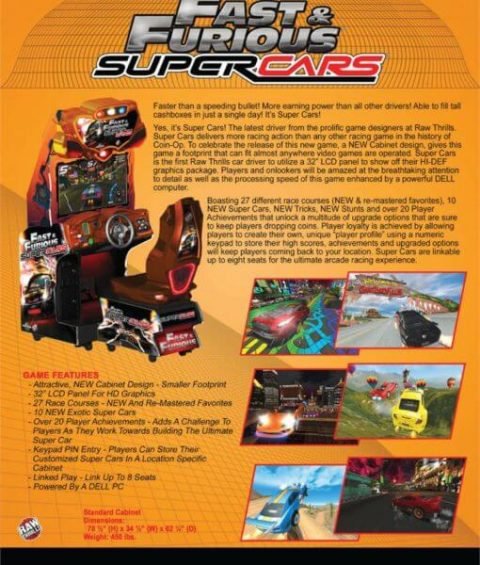 Fast & Furious Supercars Arcade Game - Pinball Hem